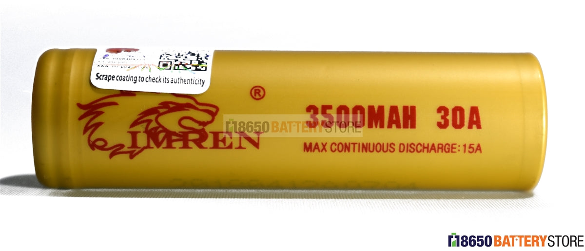 Imren 18650 3500mAh 30A IMR Vape Battery - 18650 Battery Store