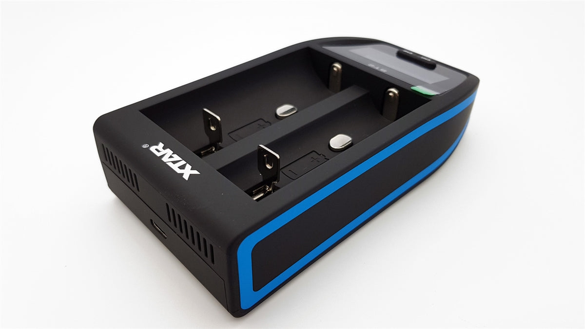 XTAR ST2 2 Bay Fast Battery Charger - 4.1A Charging Speed